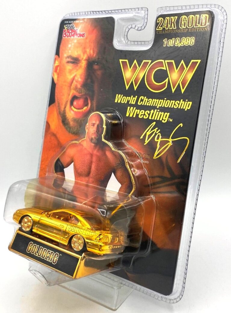WCW 24K Gold Nitro-Streetrods Goldberg (Ford Cobra) Championship ...