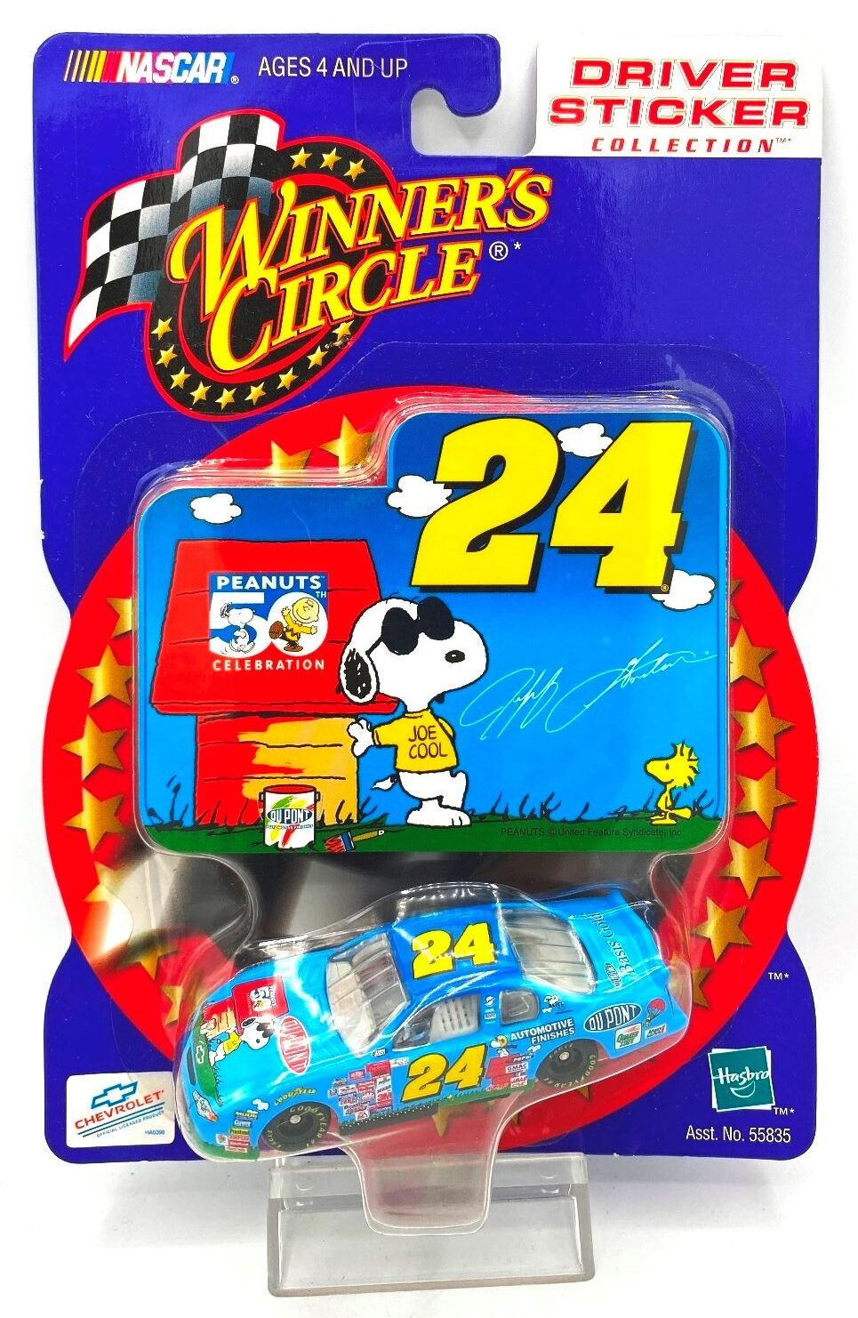 2001 WC Nascar Driver Sticker Collection Jeff Gordon Dupont #24
