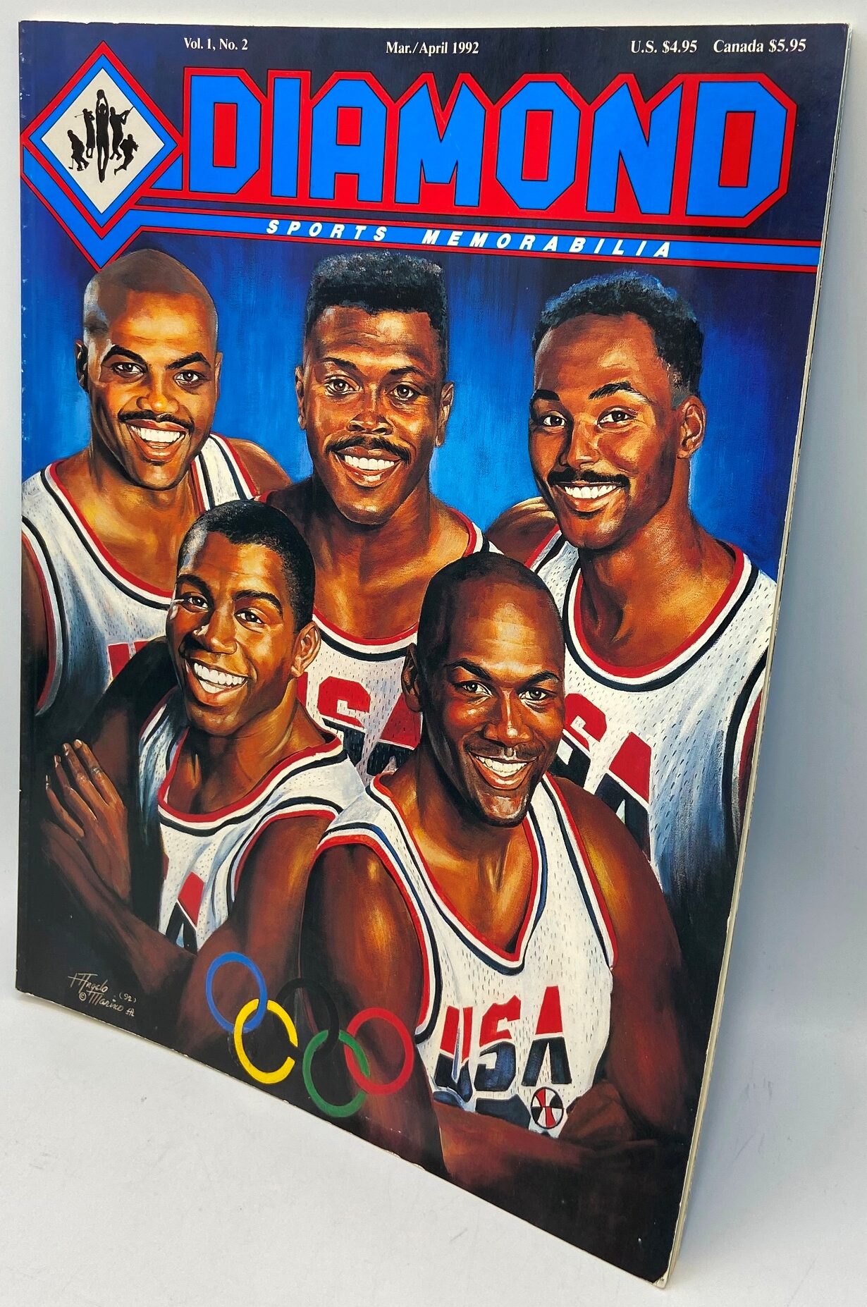 Vintage 1992 Diamond Sports Memorabilia NBA March/April "Volume 1 ...