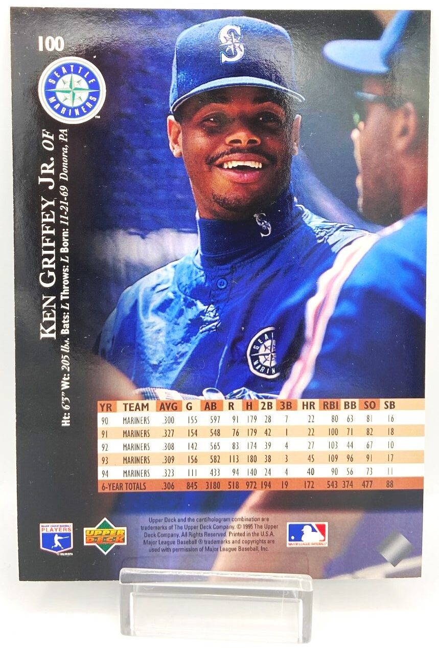 Vintage Upper Deck 1995 Ken Griffey Jr Card #100 (5" x 7" Blowup) MLB ...