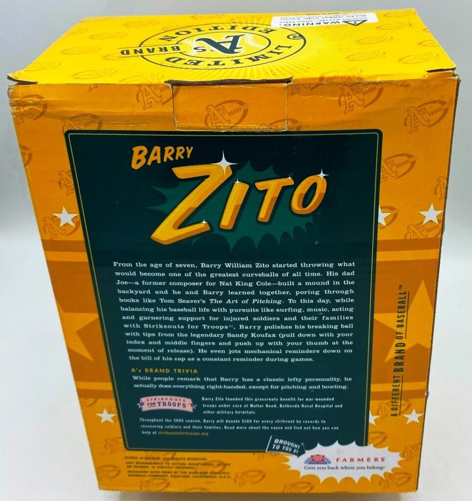 Vintage A's Brand U. S. A. Barry Zito Limited Edition Figurine (#75 A's ...