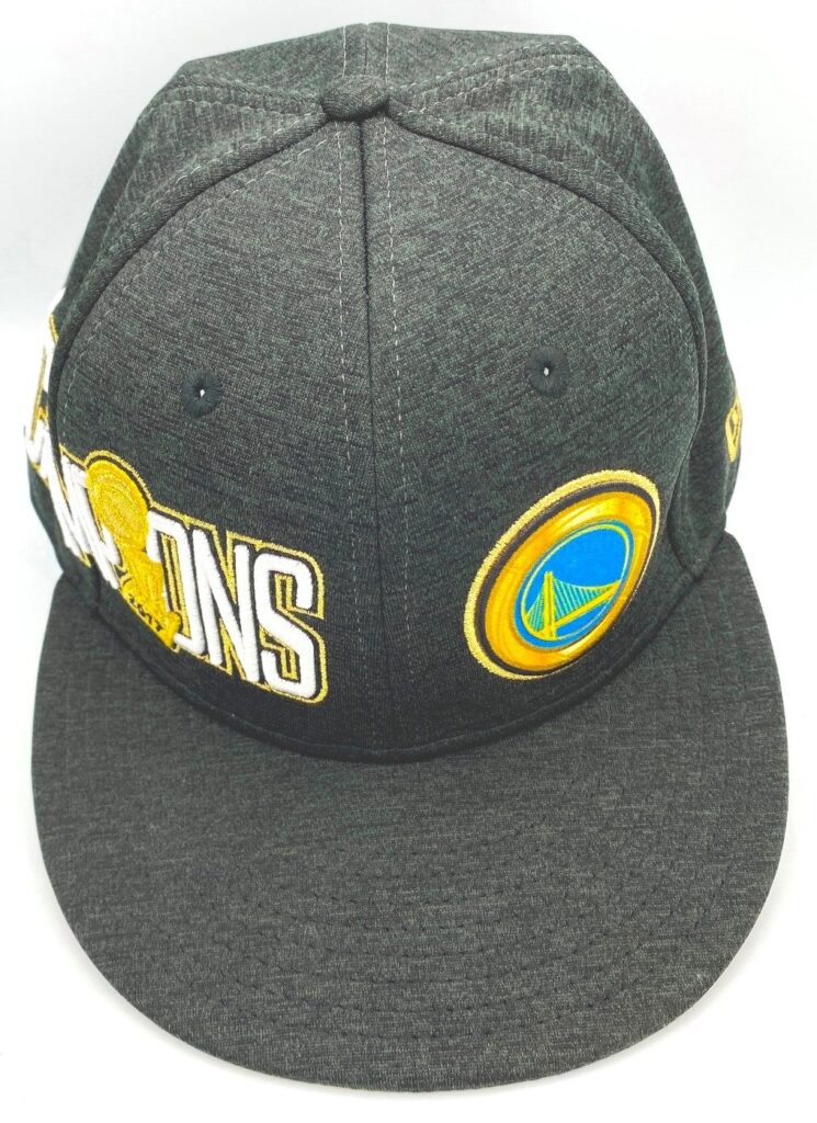 2017 GSW (2017 NBA Champions) Authentic Black Snapback Cap "New"