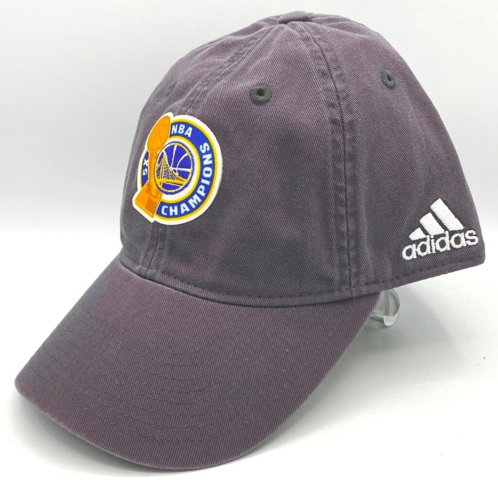 2017 GSW (5X NBA Champions) Adidas Gray-Cap Rear-Adjustment "New"