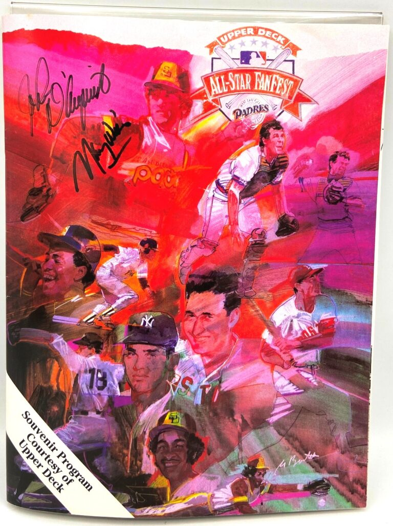 1992 UD All-Star Fanfest Souvenir Program Padres Autograph Issue