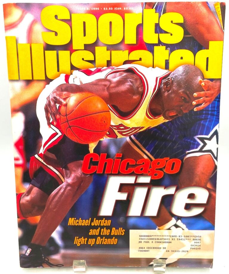 1996 Sports Illustrated Jordan NBA Chicago Fire June Cover Issue