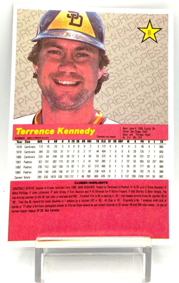 Vintage 1984 Donruss MLB Action All Stars Terry Kennedy Card #8 ('84 ...