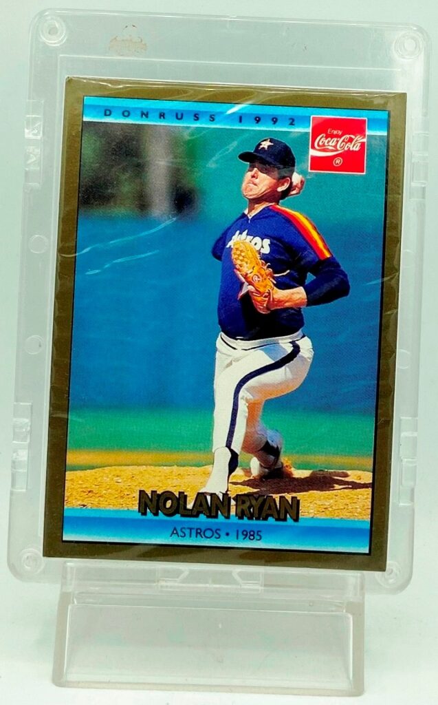 Vintage 1992 Donruss Coca-Cola NOLAN RYAN 1985 Houston Astros MLB 5 ...
