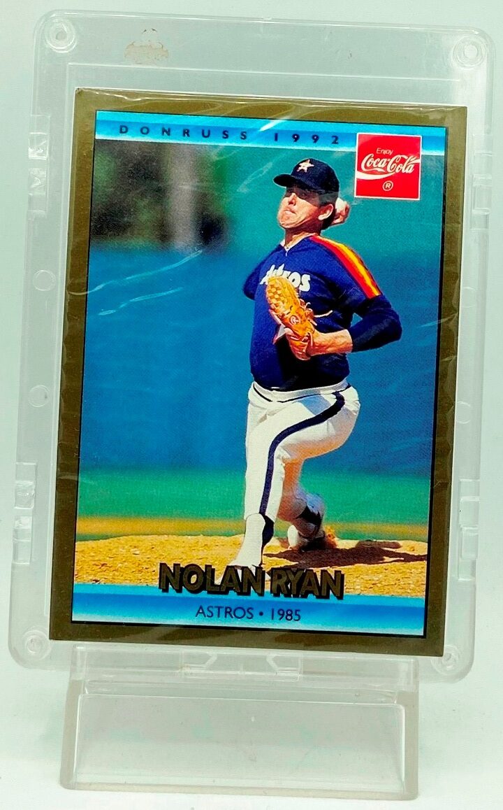 Vintage 1992 Donruss Coca-Cola NOLAN RYAN 1985 Houston Astros MLB 5-Card Wax Pack Set "NEW ...