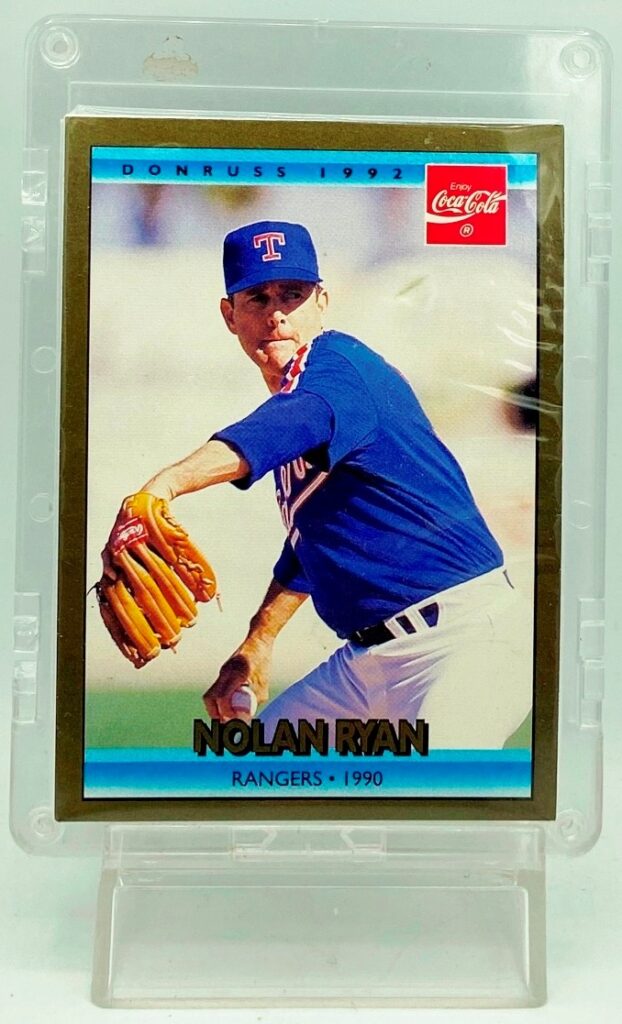 Vintage 1992 Donruss Coca-Cola NOLAN RYAN 1990 Texas Rangers MLB 5-Card Wax Pack Set "NEW ...