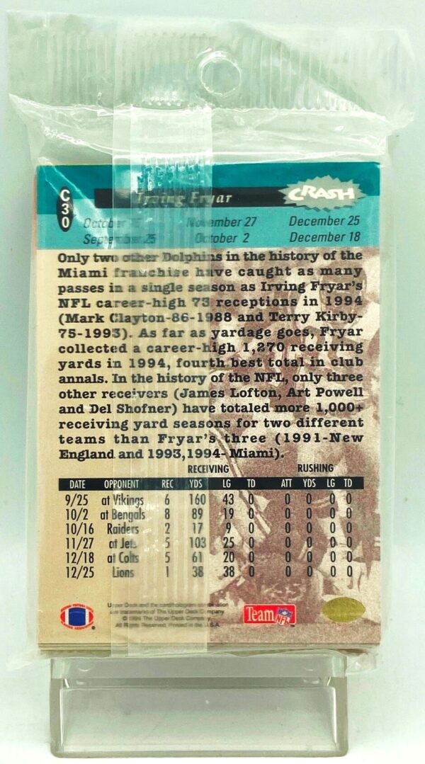 Vintage 1994 UD Collector's Choice NFL Crash The Game Silver Set ...