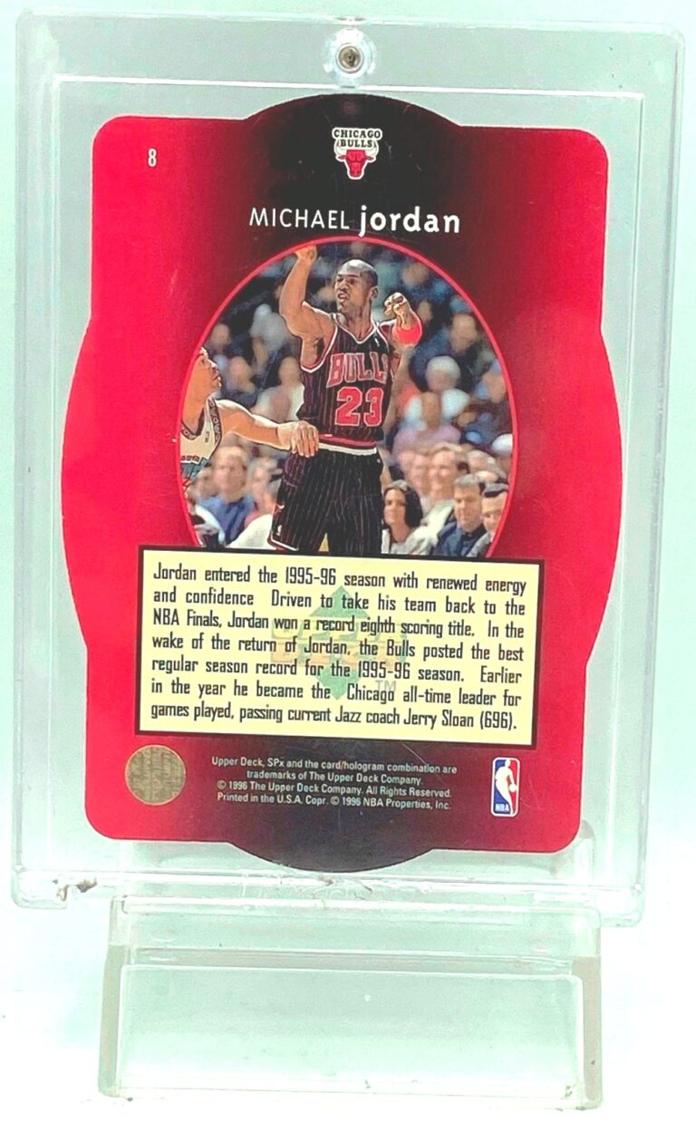 1996 UD SPX Gold Michael Jordan Holographic Card #8 Chicago Bulls