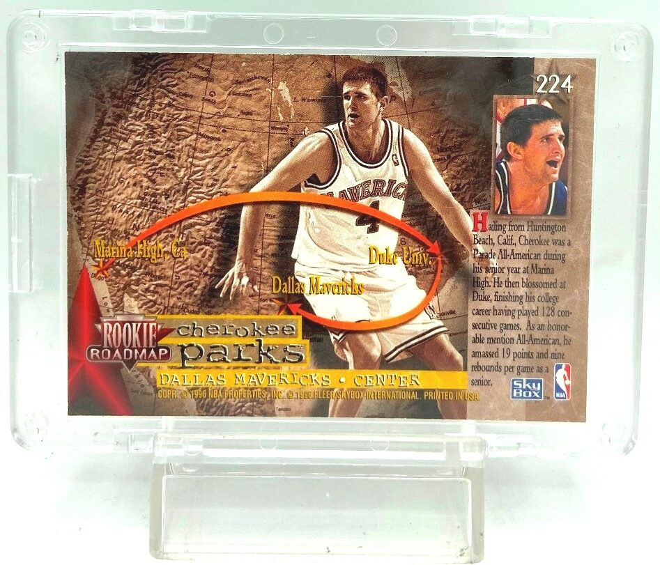 Vintage 1996 Skybox Rookie Cherokee Parks Card #224 NBA Rookie Road Map ...