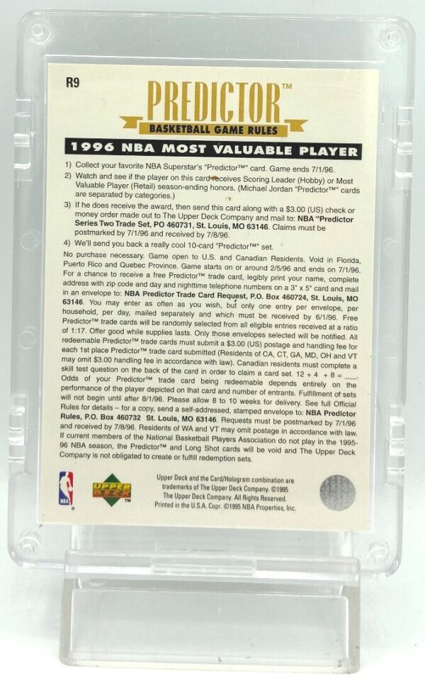 Vintage 1996 Upper Deck NBA Predictor Redemption Anfernee Hardaway ...