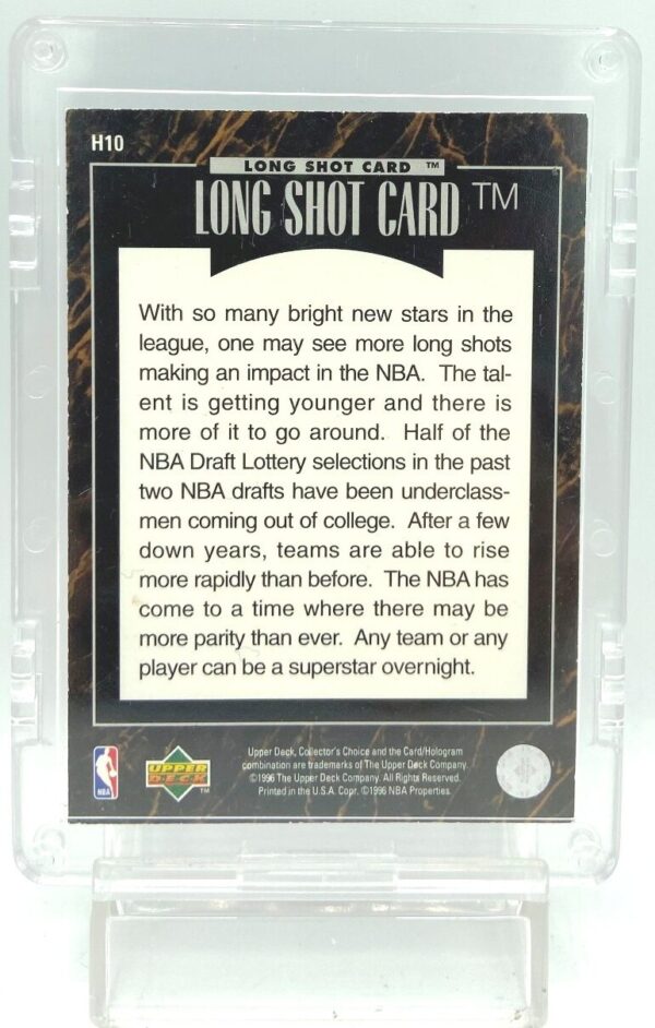 Vintage 1996 Upper Deck NBA Predictor Redemption Long Shot Insert Card ...