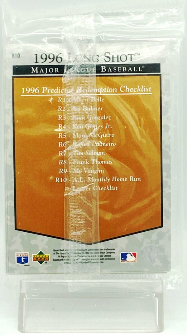 Vintage 1996 Upper Deck MLB Predictor 1996 Redemption 10-Card Set "Albert Belle-Home Run Leader ...