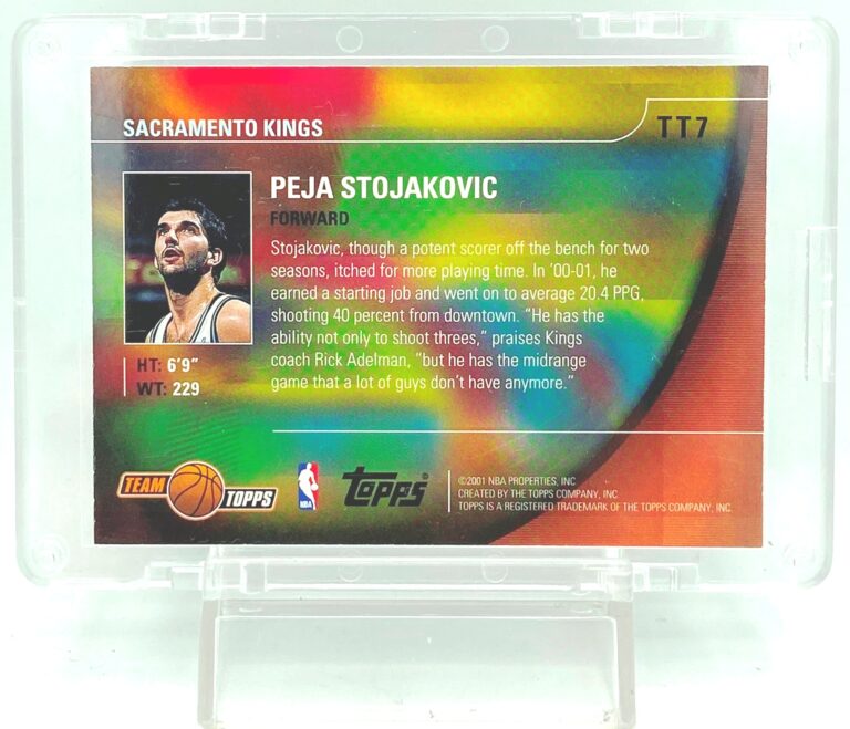 Vintage 2001 Team Topps NBA Redemption Peja Stojakovic Insert Card #TT7 ...
