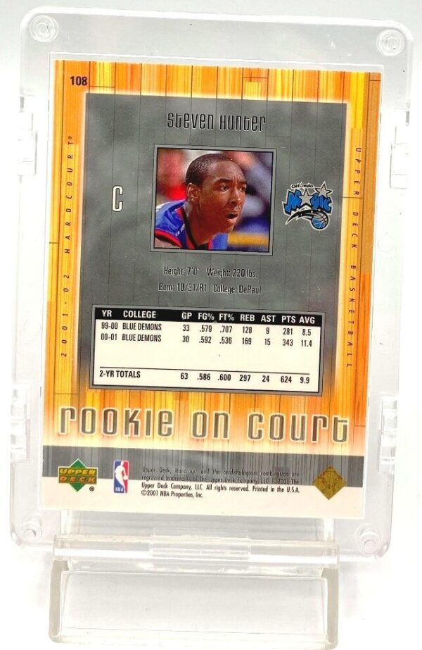 Vintage 2001 Upper Deck Hardcourt Exclusives Steven Hunter Rookie On ...