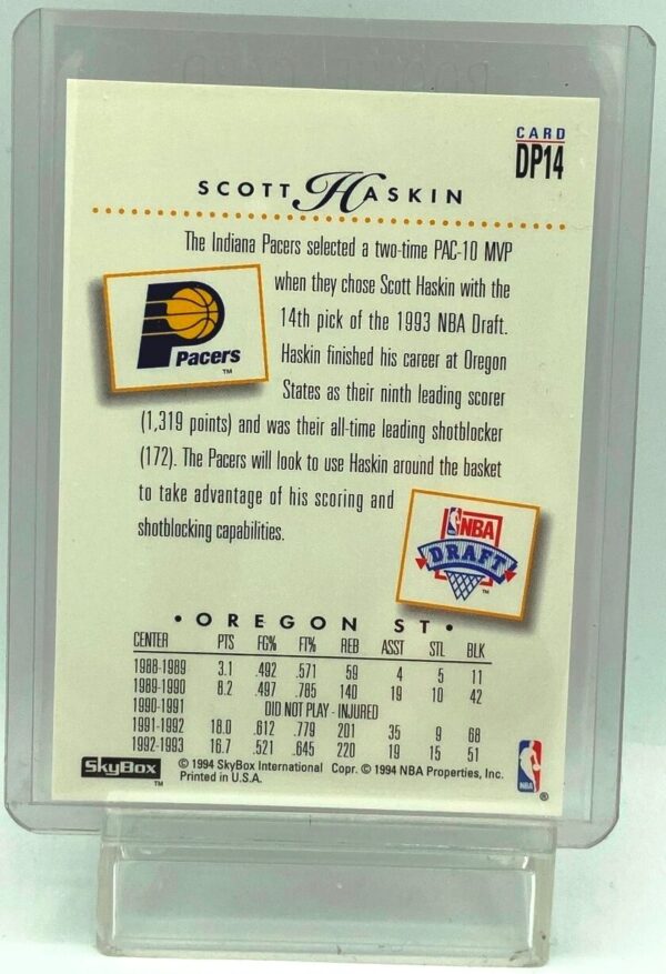 Vintage 1993-94 Edition Skybox Premium NBA Draft Scott Haskin Rookie ...