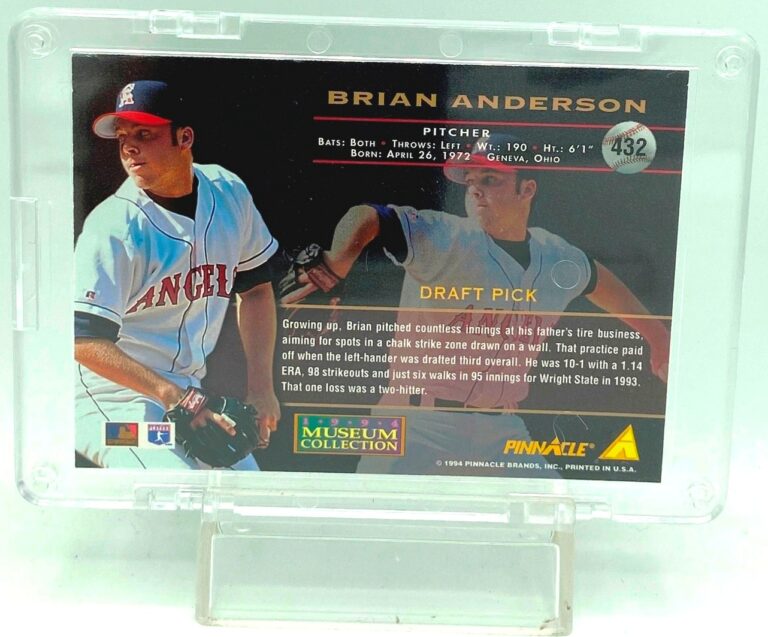 Vintage 1994 Pinnacle Draft Pick Brian Anderson Card #432 Museum ...