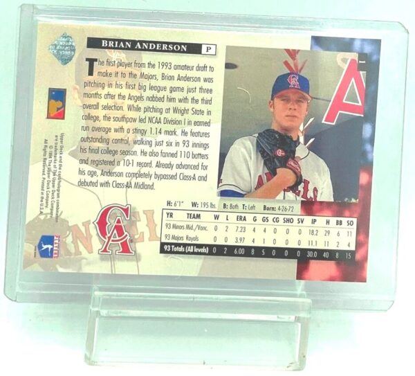 Vintage 1994 Upper Deck Star Rookies Brian Anderson Rookie Card #1 ...