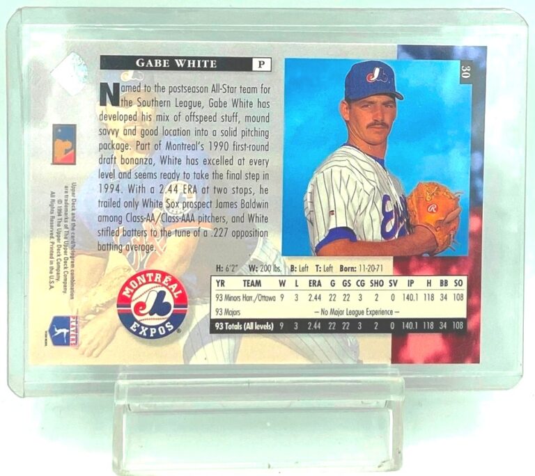 Vintage 1994 Upper Deck Star Rookies Gabe White Rookie Card #30 ...
