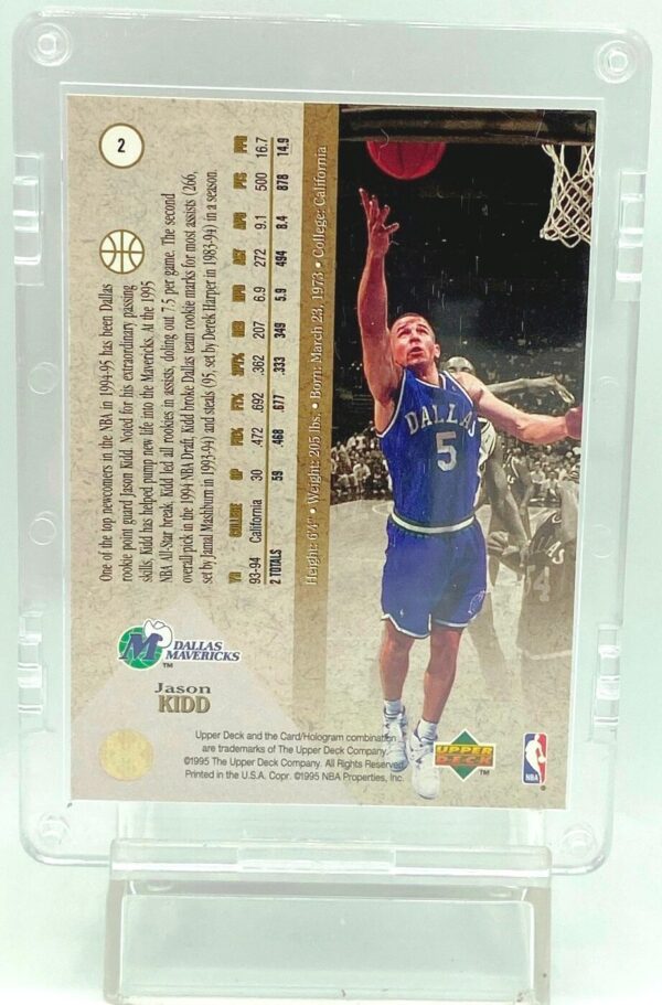 Vintage 1994-95 SP Premier Prospects Jason Kidd Rookie Hologram ...