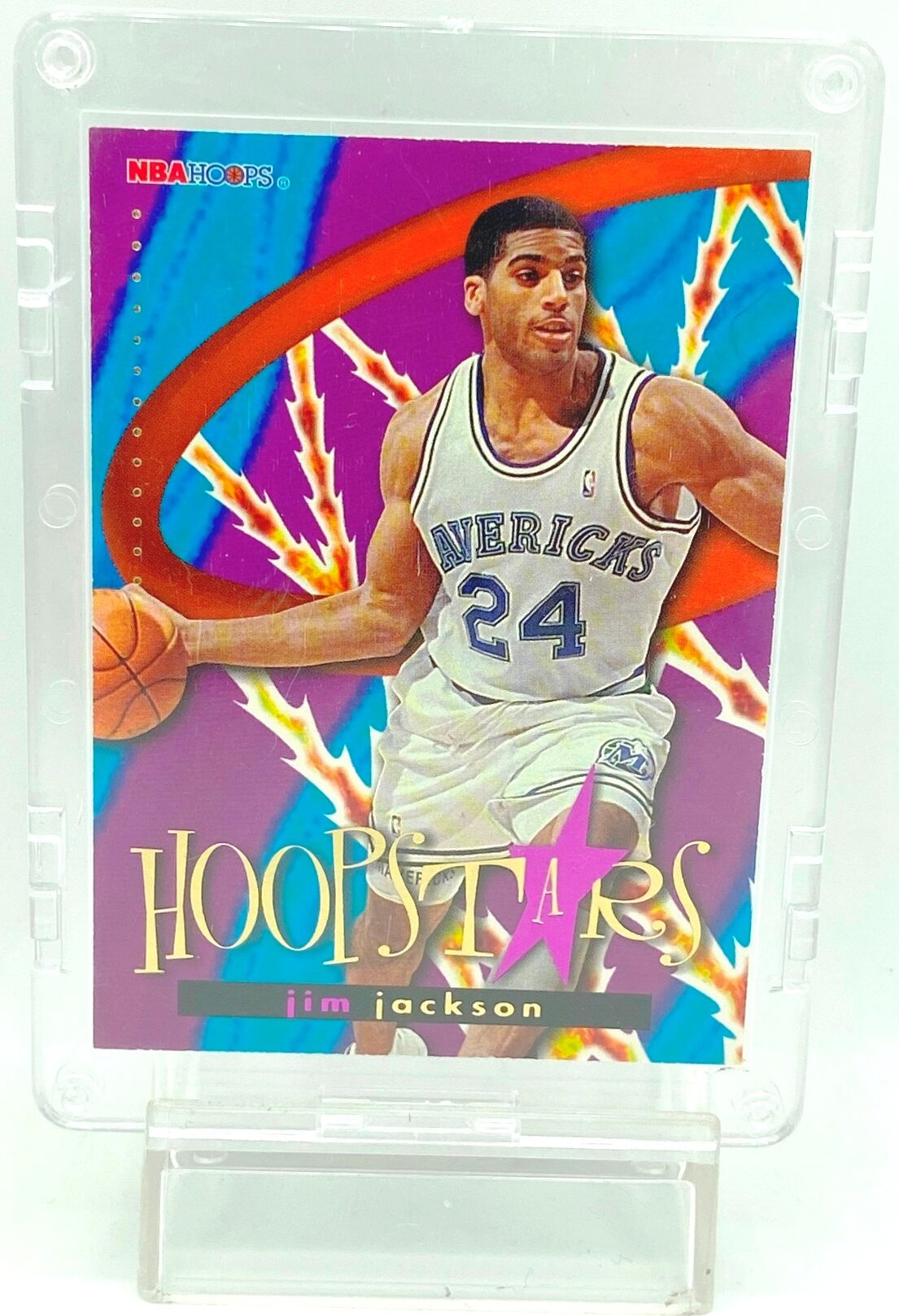 Vintage 1996 NBA Hoops Hoopstars Jim Jackson Card #HS2 Jersey #24 ...