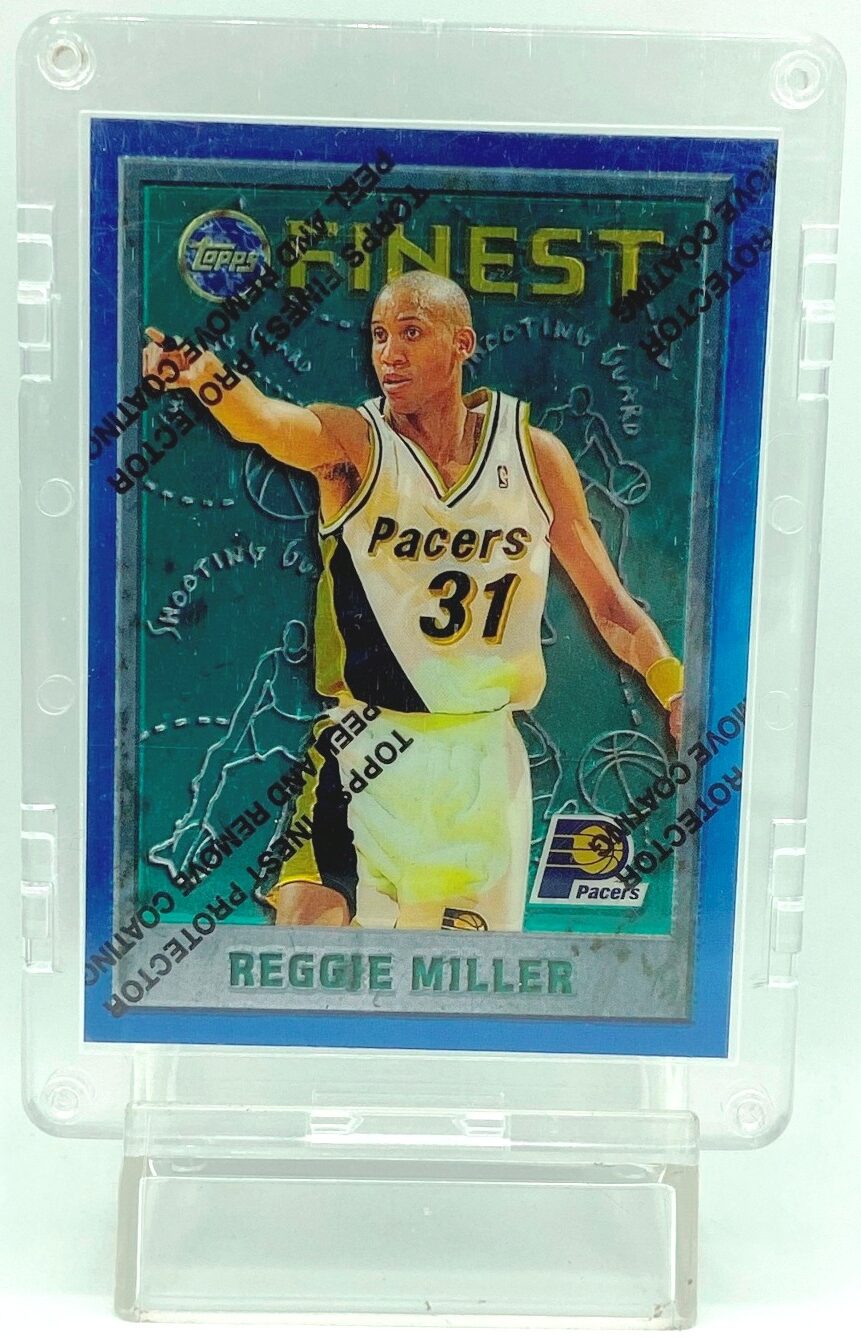 Vintage 1996 Topps Finest HoloChrome Skin Protector Reggie Miller Insert Card #31 Pacers ...