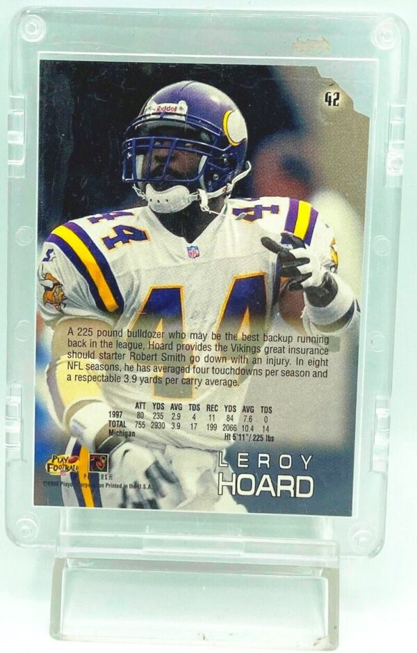 Vintage 1998 Absolute Leroy Hoard Card #42 Die-Cut Rookie Card NFL RB ...