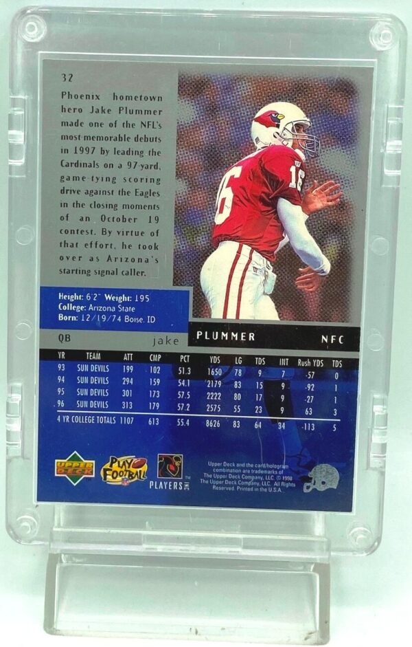 Vintage 1998 Upper Deck Black Diamond Jake Plummer Rookie Card #32 QB ...