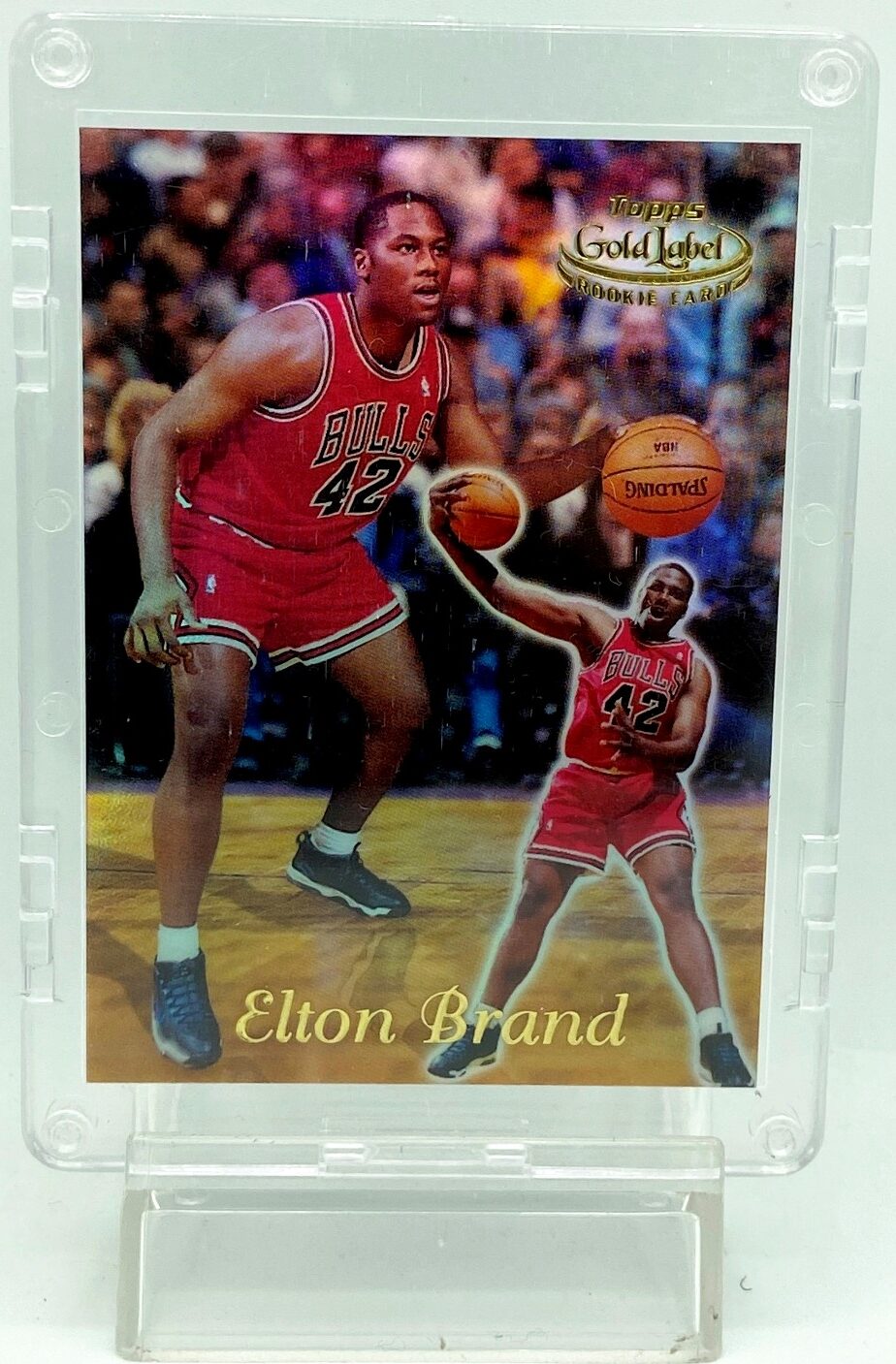 Vintage 1999 Topps Gold Label Rookie Card Elton Brand Refractor Card ...