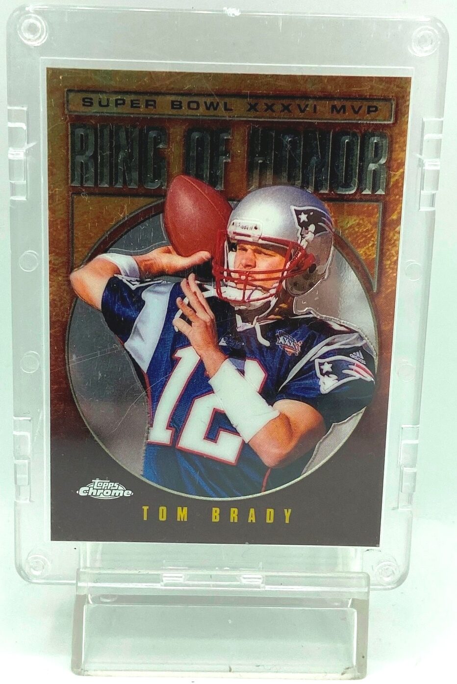 Vintage 2002 Topps Chrome Ring Of Honor Tom Brady Card #TB36 Super Bowl ...