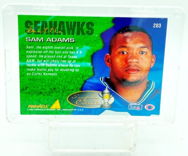 Vintage 1994 Pinnacle Trophy Collection Rookie NFL Sam Adams Chromium ...