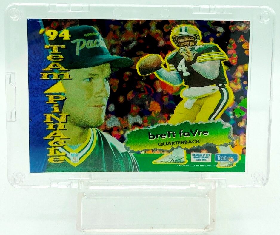 Vintage 1994 Team Pinnacle NFL Brett Favre/Rick Mirer Chromium Insert ...