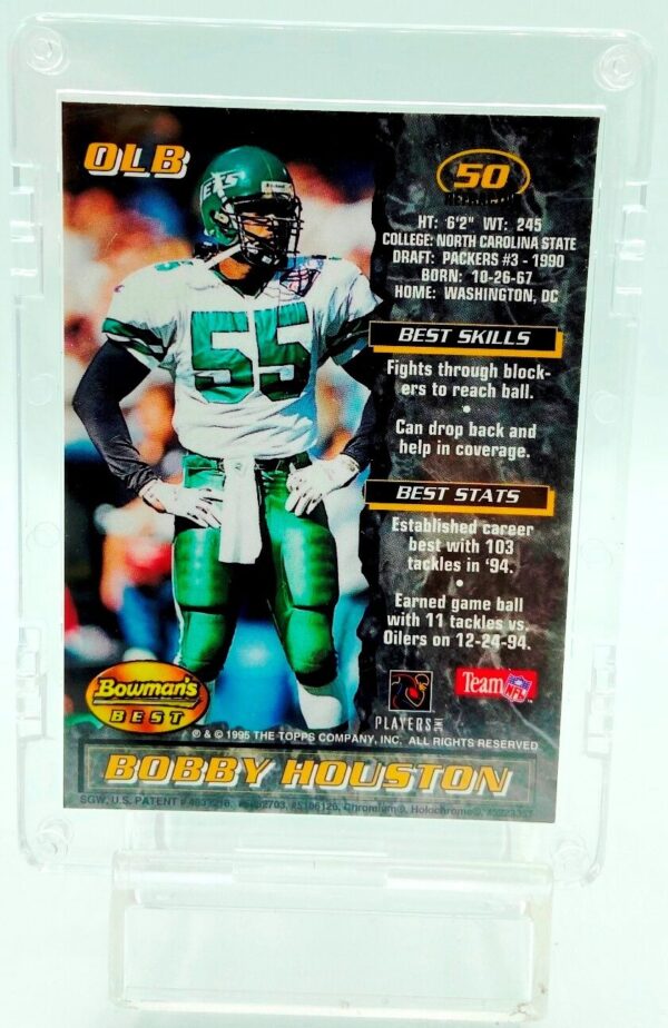 Vintage 1995 Bowman's Best Refractor NFL Bobby Houston Card #50 (Team ...