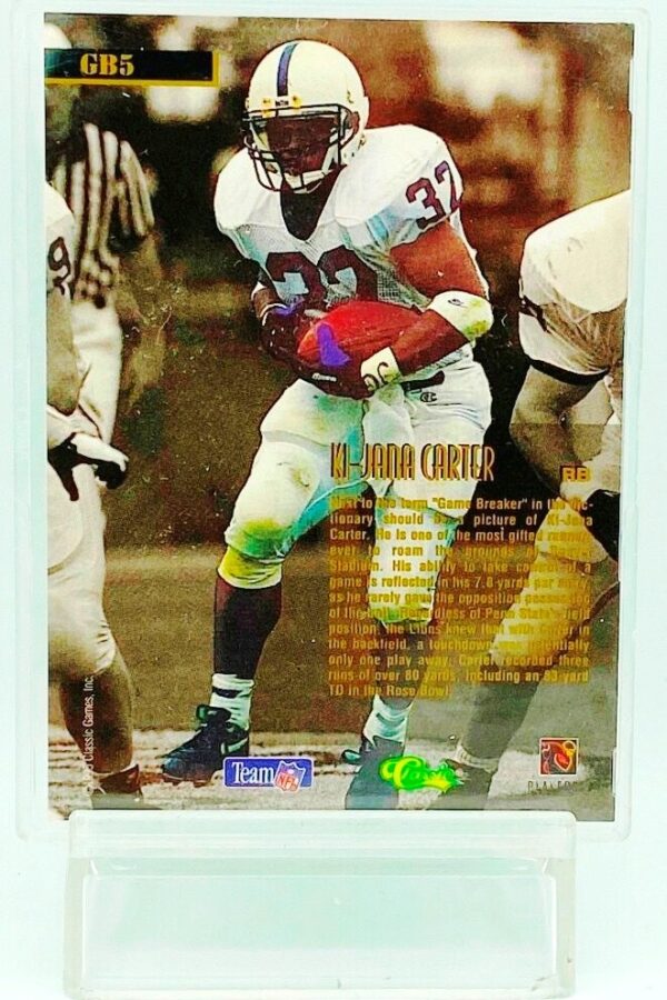 Vintage 1995 Classic Proline Game Breakers NFL Ki-Jana Carter Rookie ...