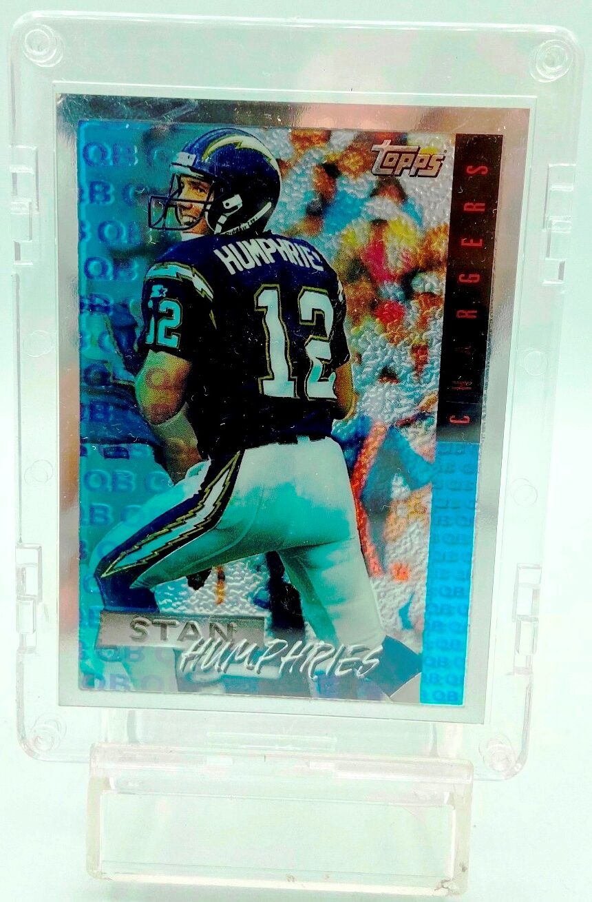 Vintage 1995 Topps Mystery Finest Silver Chromium NFL Stan Humphries Quarterback Card #5 Team ...