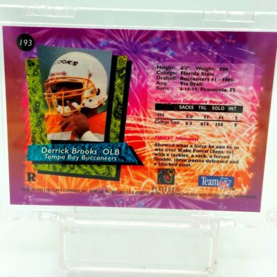 Vintage 1995 Topps Finest Refractor NFL Derrick Brooks Rookie Card #193 ...