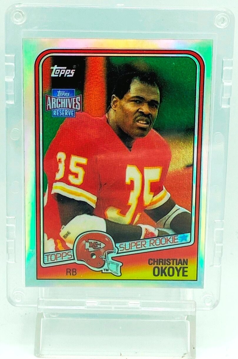 Vintage 2001 Topps Archives Reserve NFL Christian Okoye Rookie Card ...