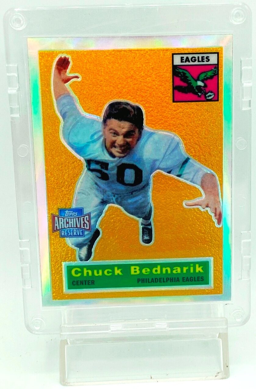 Vintage 2001 Topps Archives Reserve NFL Chuck Bednarik Card #28 ("1956 ...