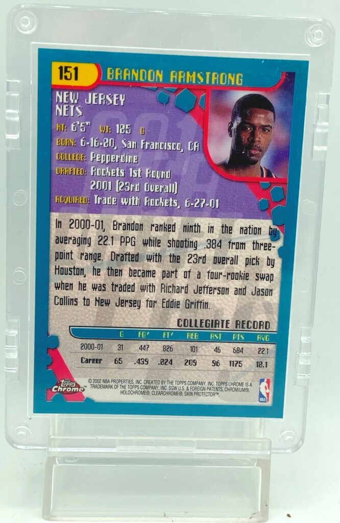 Vintage 2002 Topps Chrome NBA Brandon Armstrong Rookie Card #151 Team ...