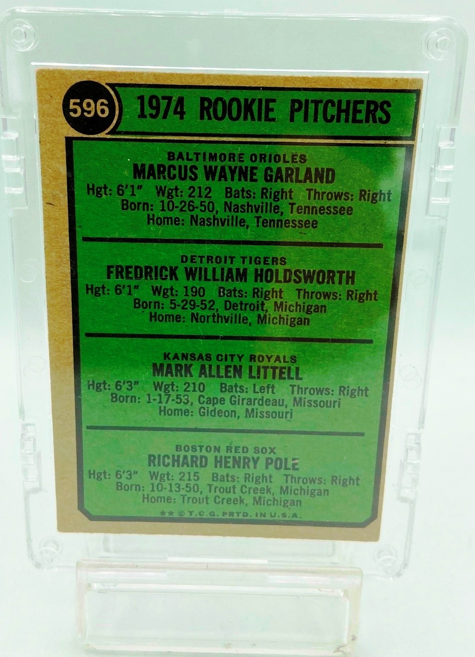 Vintage 1974 Topps Rookie Pitchers Original Quad-Card #596 MLB (Rookies ...