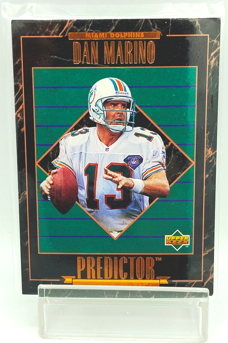 Vintage 1996 Upper Deck Predictor League MVP NFL Dan Marino Bronze Card ...