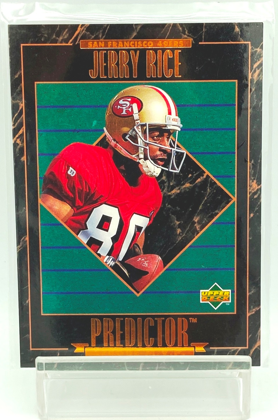Vintage 1996 Upper Deck Predictor League MVP NFL Jerry Rice Bronze Card ...