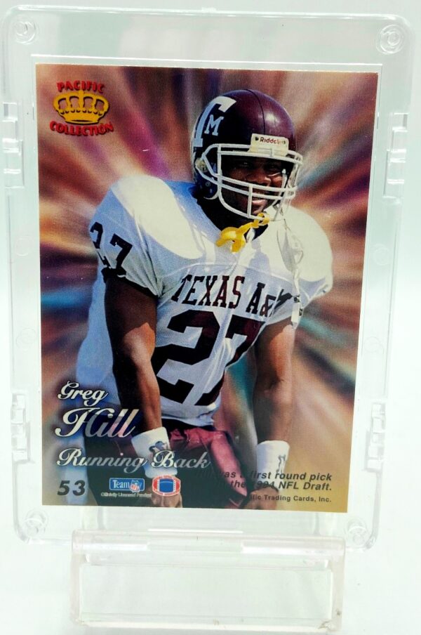 Vintage 1994 Pacific Crown Gold Collection NFL Greg Hill Rookie Card #53 Collegiate Team: Texas ...