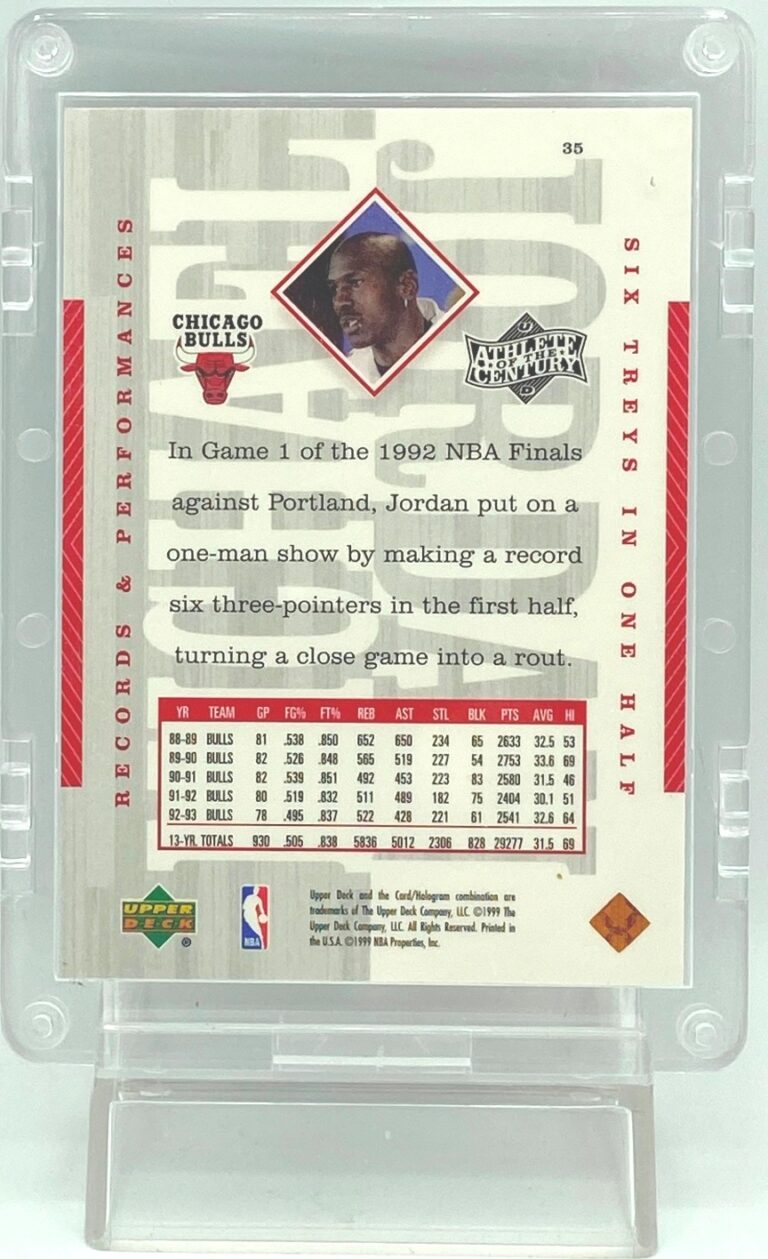 1999 Upper Deck AOTC Michael Jordan #35 ("Six Treys In One Half")