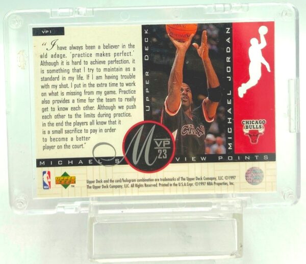 1997 Upper Deck MVP-23 Michael Jordan Die Cut Insert Card #VP1