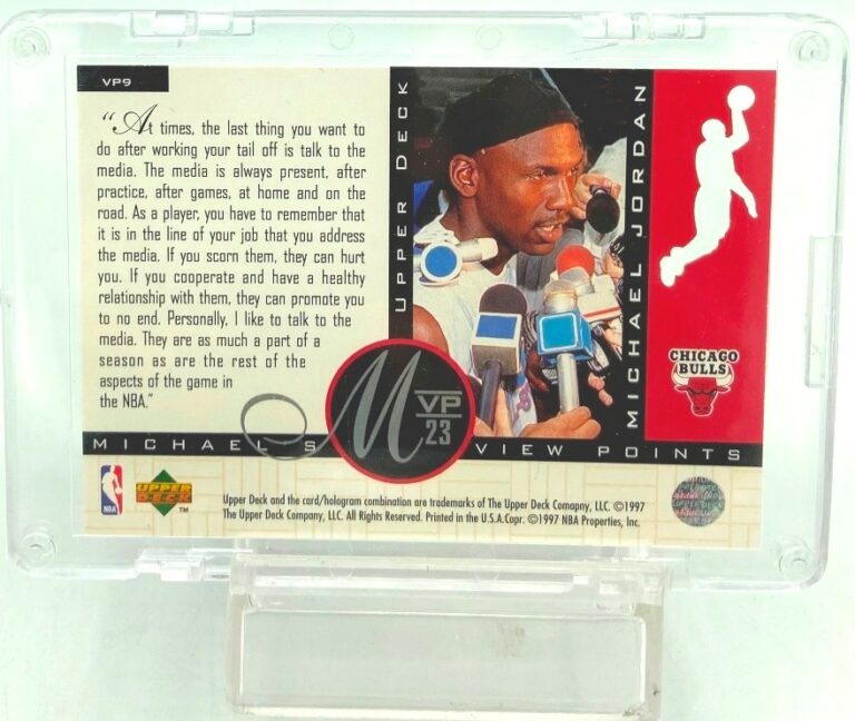 1997 Upper Deck MVP-23 Michael Jordan Die Cut Insert Card #VP9