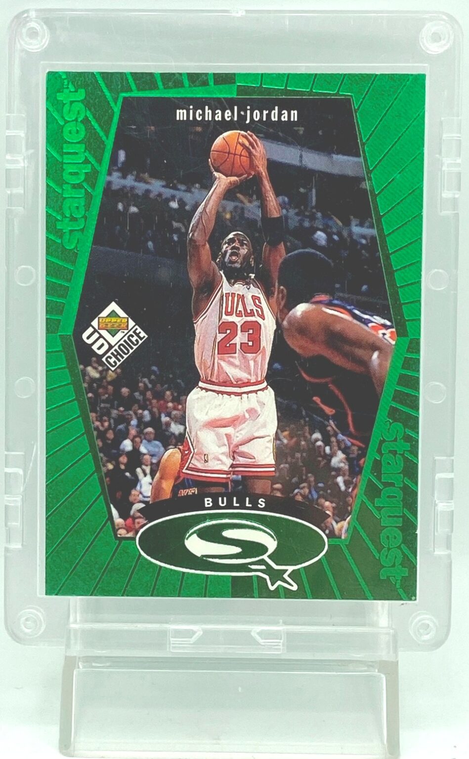 1998 UD Choice Michael Jordan #SQ30 Star Quest Green-Double Star