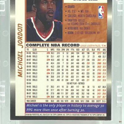 1998 Topps Silver Michael Jordan Card #77 ("Complete NBA Record")